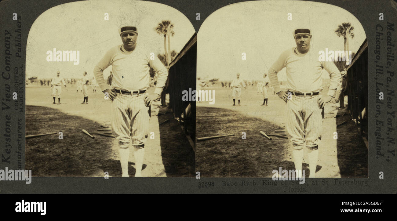 Babe Ruth, King of Swat, at St. Petersburg, Florida. George Herman ...