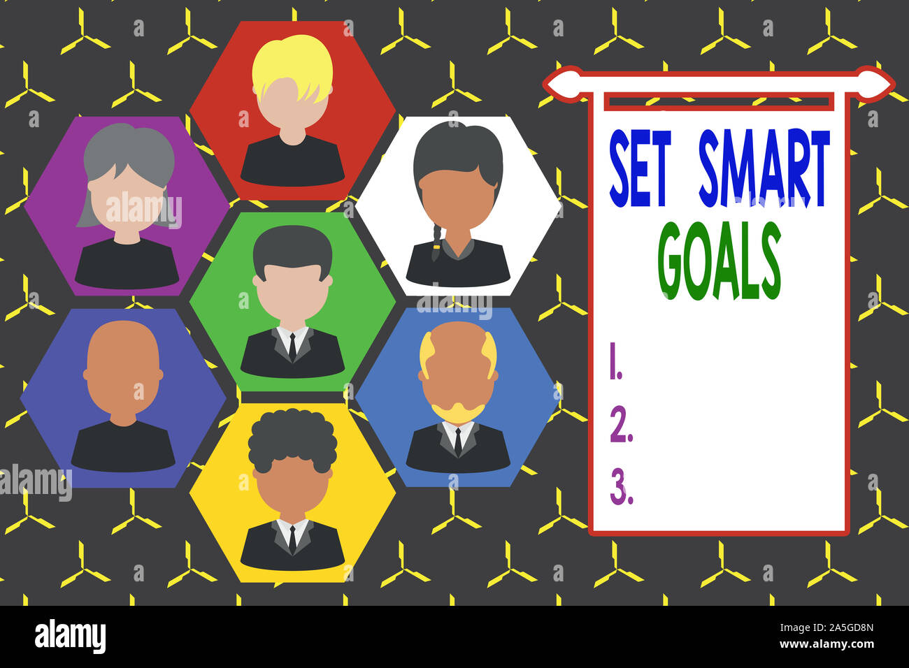 Conceptual hand writing showing Set Smart Goals. Concept meaning giving ...
