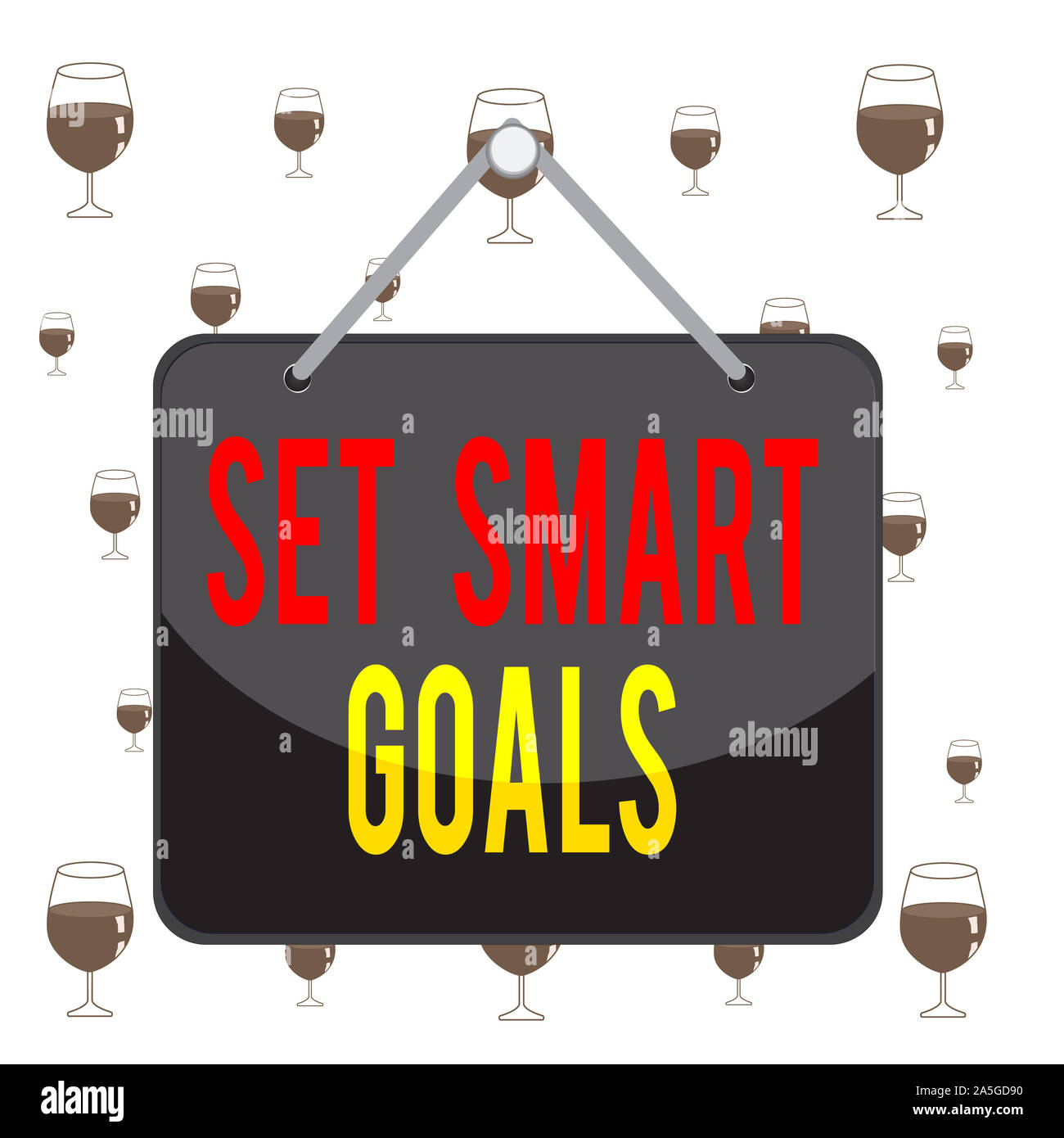Text sign showing Set Smart Goals. Business photo showcasing giving ...