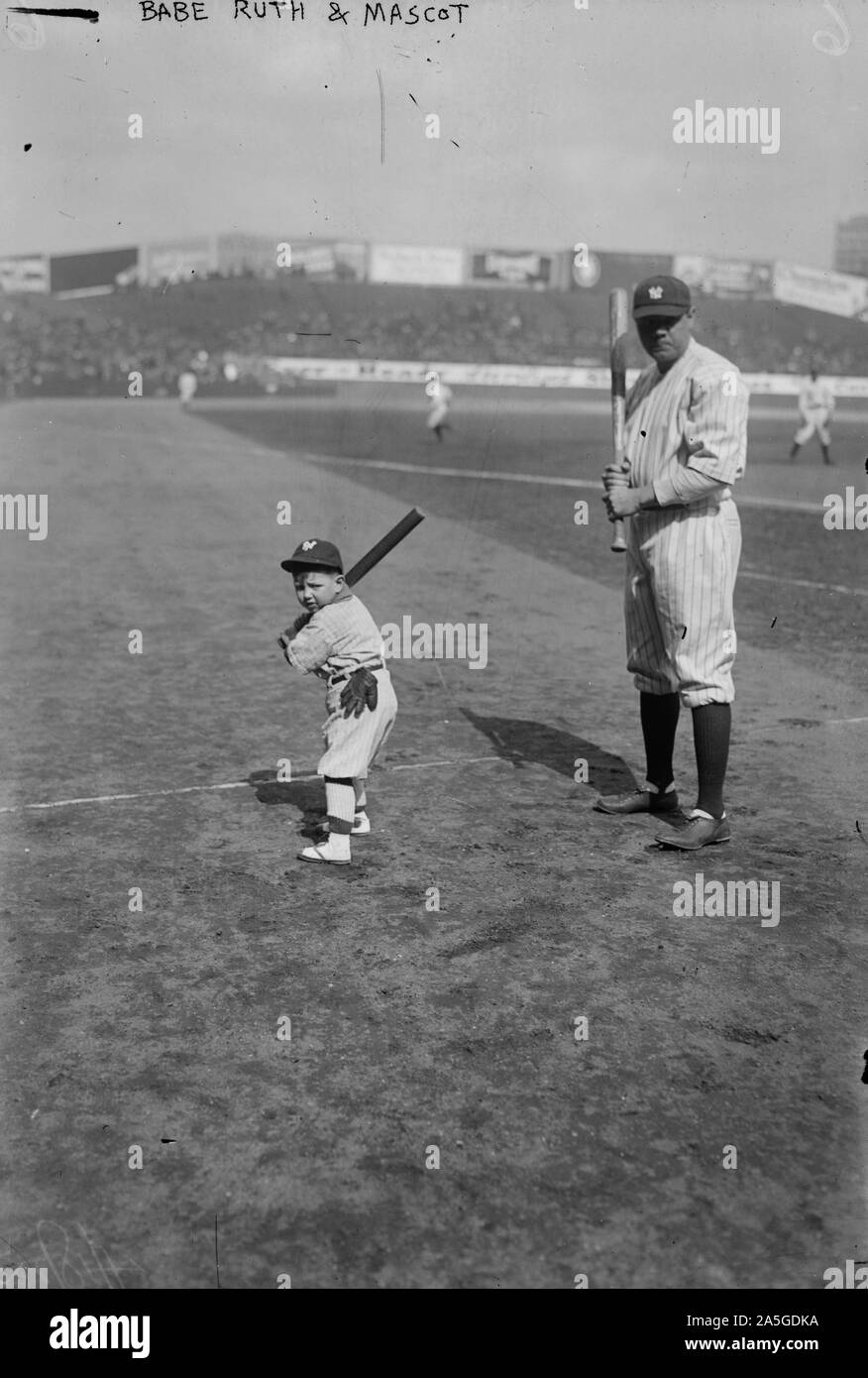 Babe Ruth and team mascot Stock Photo - Alamy