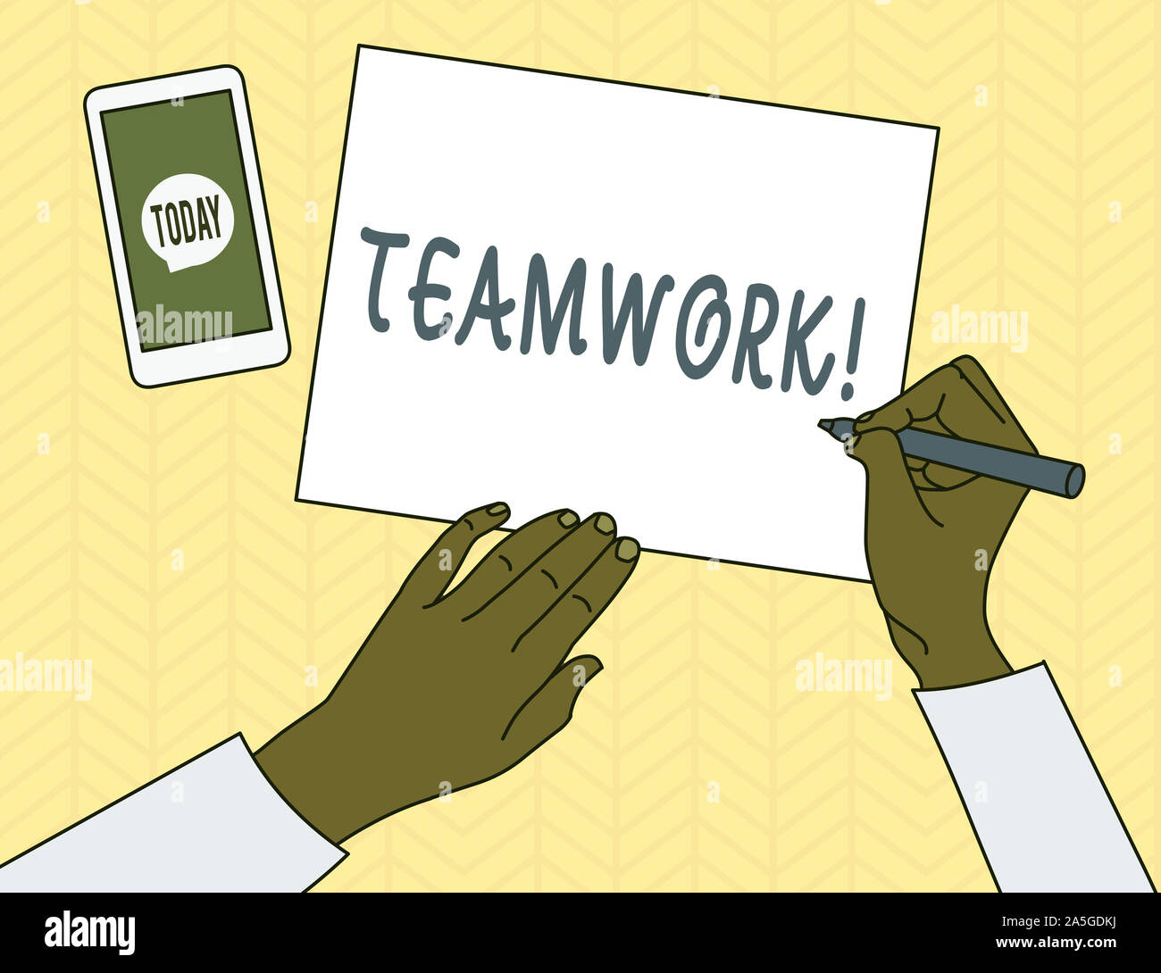 Conceptual hand writing showing Teamwork. Concept meaning combined ...