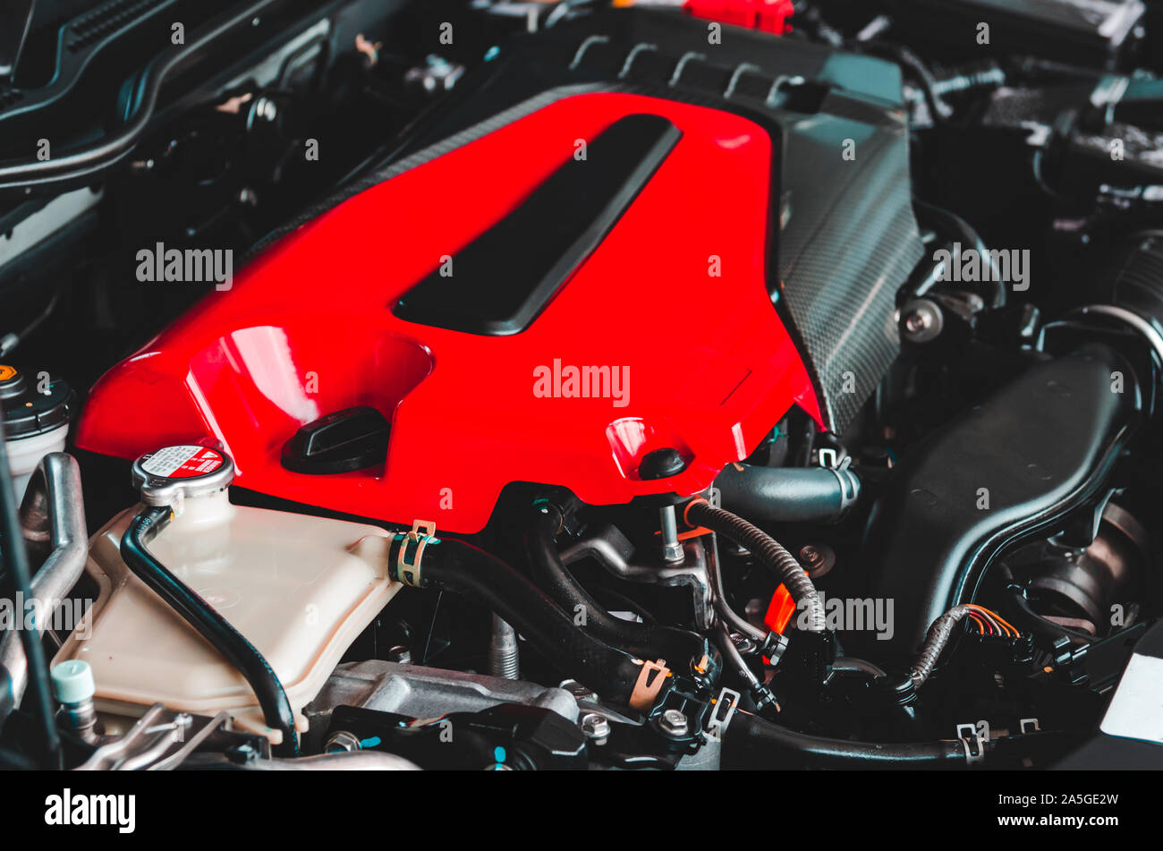 Close up detail engine cars Stock Photo - Alamy