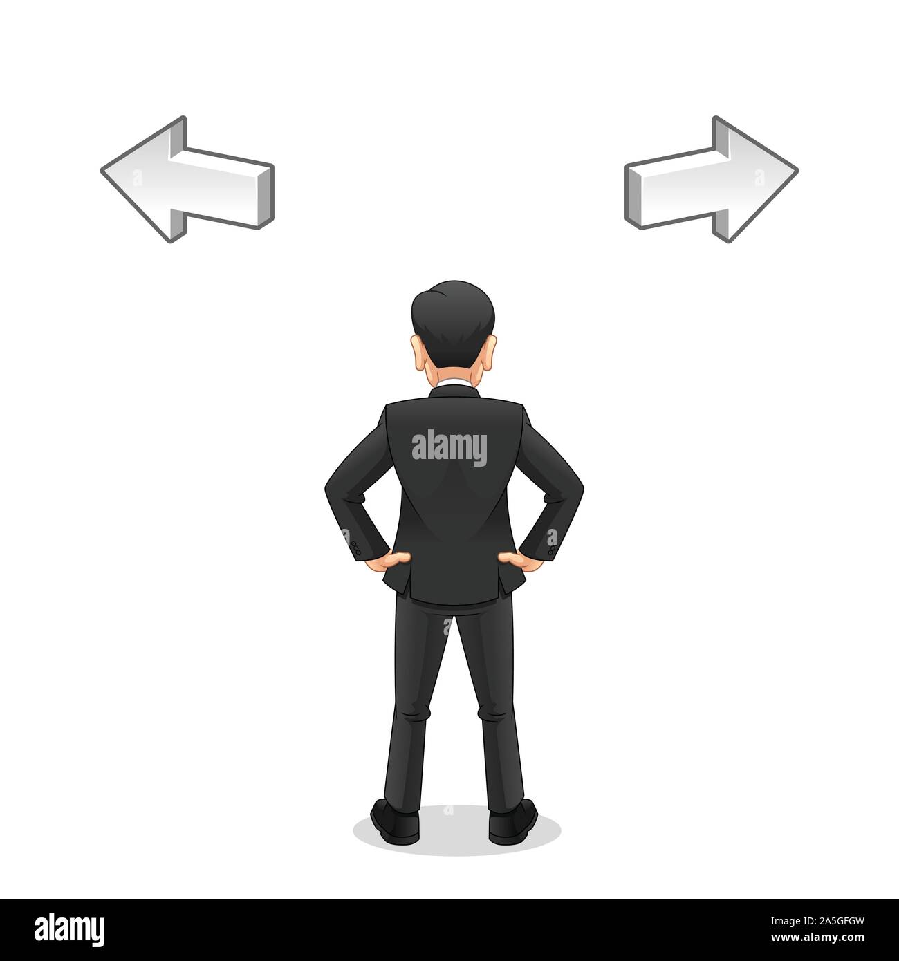 Concept confusion choosing right path Stock Vector Images - Alamy