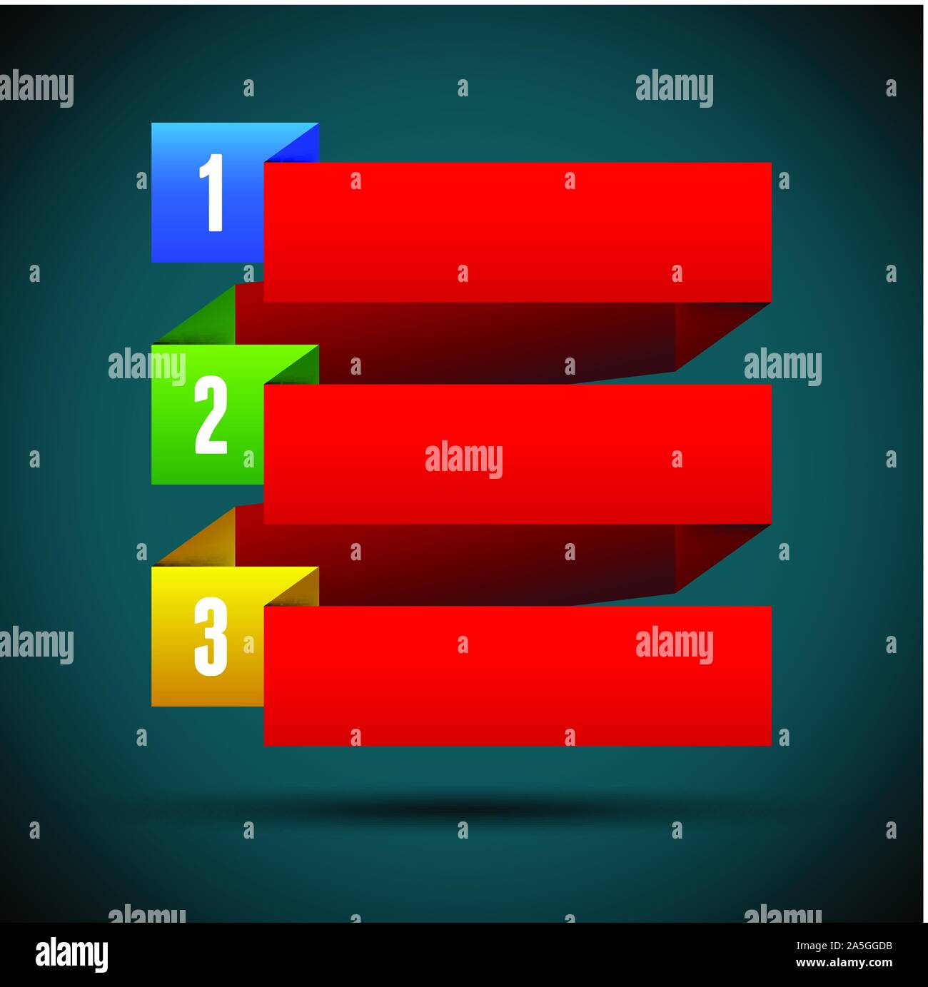 Infographic with ribbons and colored numbers Stock Vector Image & Art ...