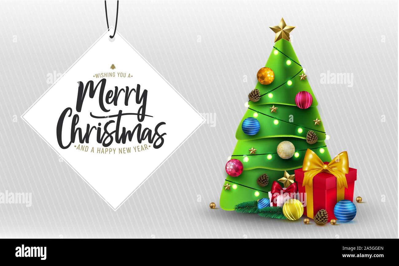 Merry Christmas Greeting Typography Lettering in White Space for Text ...