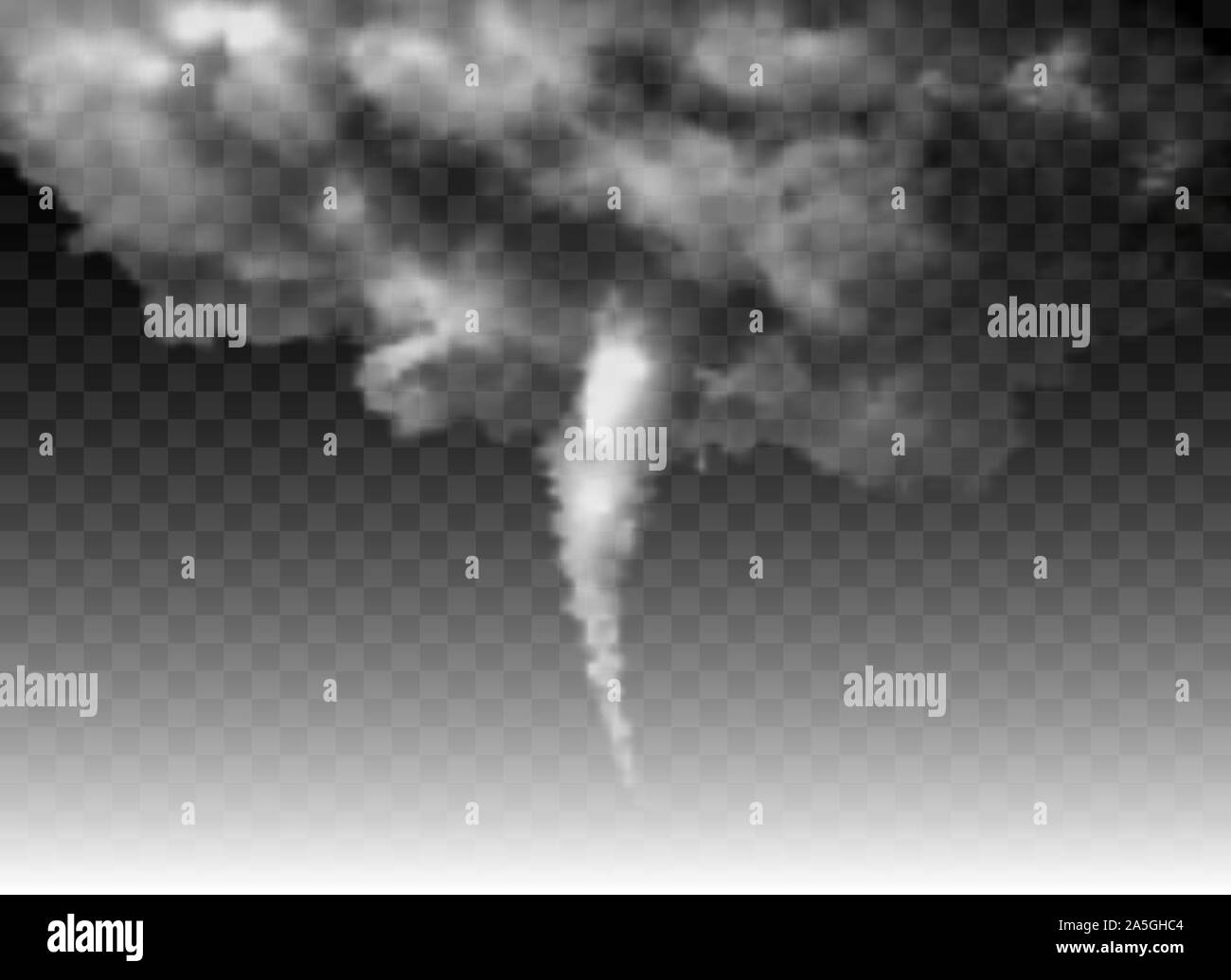 Realistic tornado on transparent background Stock Vector Image & Art ...