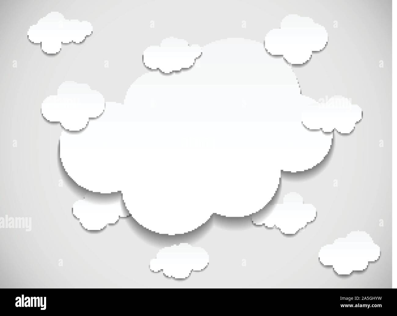 Grey white clouds bright Stock Vector Images - Alamy
