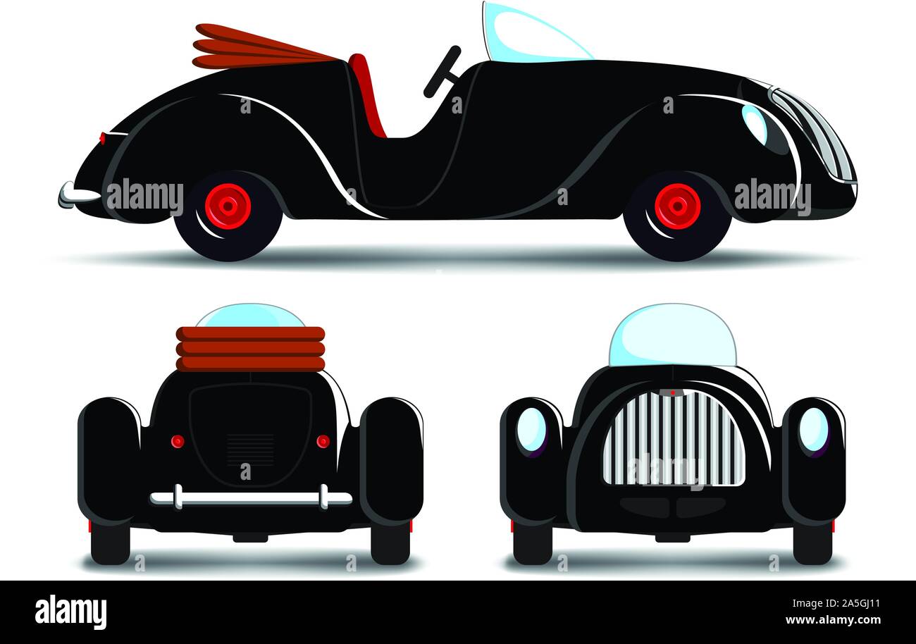 Cartoon black car Stock Vector Image & Art - Alamy