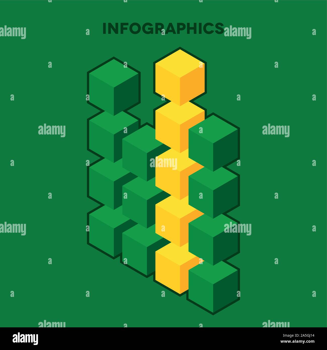 Infographics with cubes Stock Vector Image & Art - Alamy