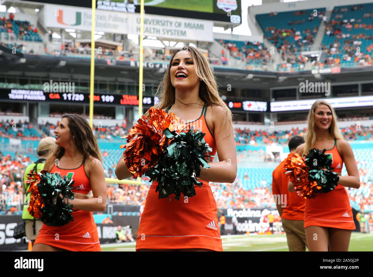 Miami hurricanes cheerleaders hi-res stock photography and images - Alamy