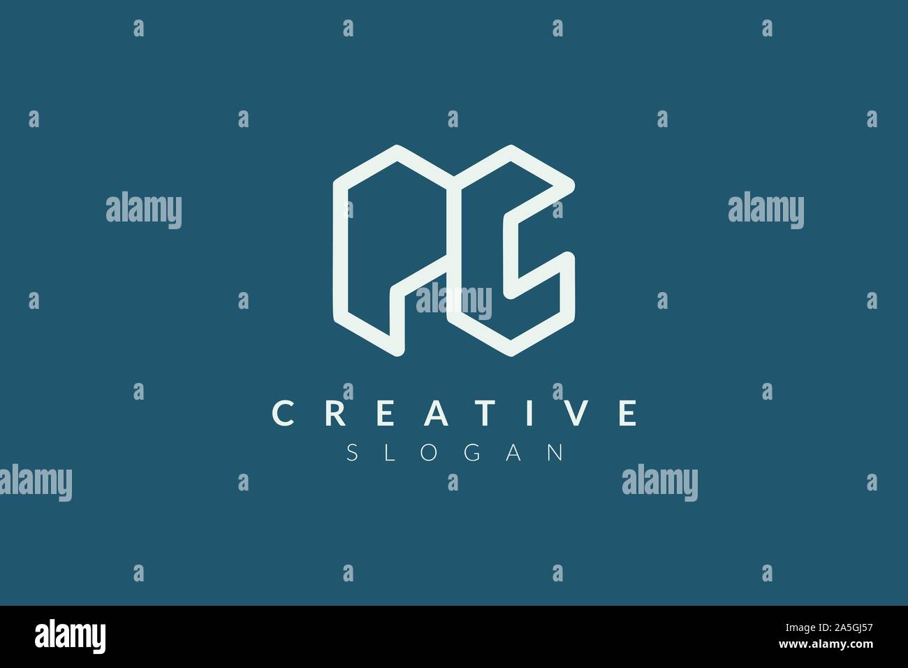 Monogram logo design for letters P and C minimalist. Simple and modern ...