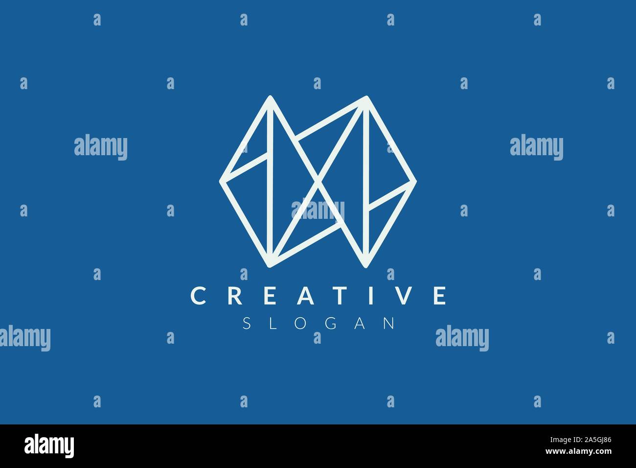 Modern Minimalist vector. Geometric shape logo. Hexagons and triangles ...