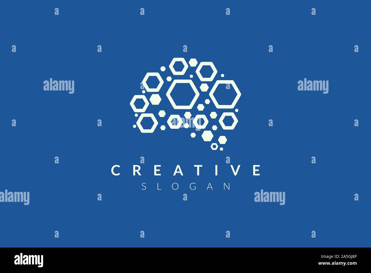 Vector design of brain style with various abstract shape. Simple brain ...