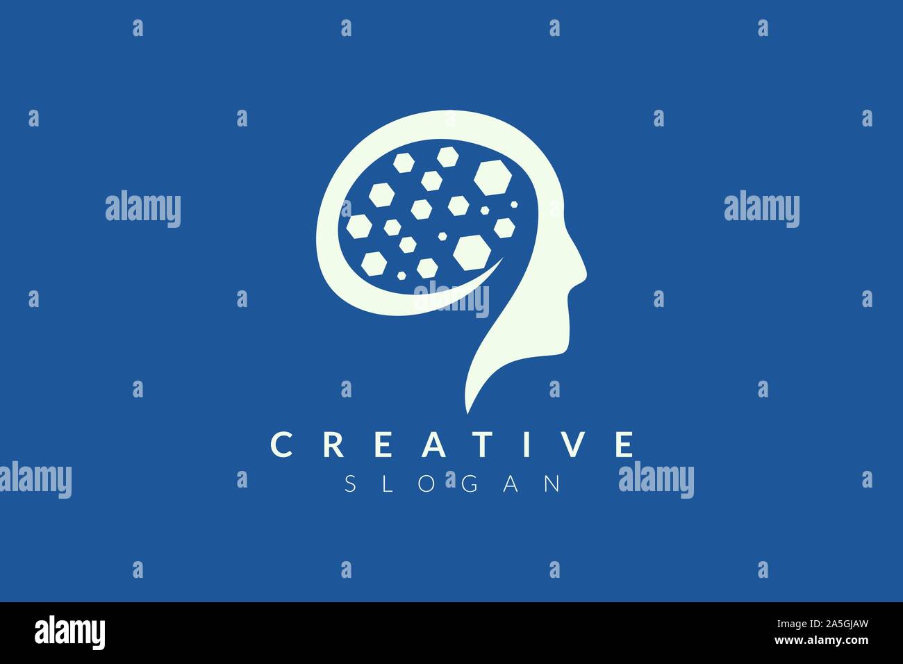 Vector design of brain style with various abstract shape. Simple brain ...