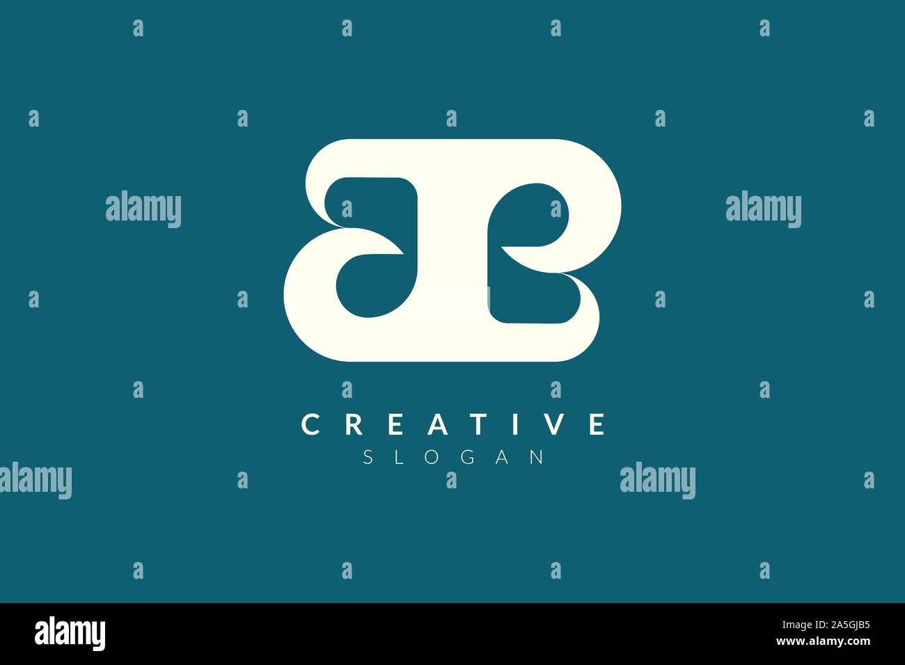 Monogram logo design combining letters A and B. Simple and modern ...