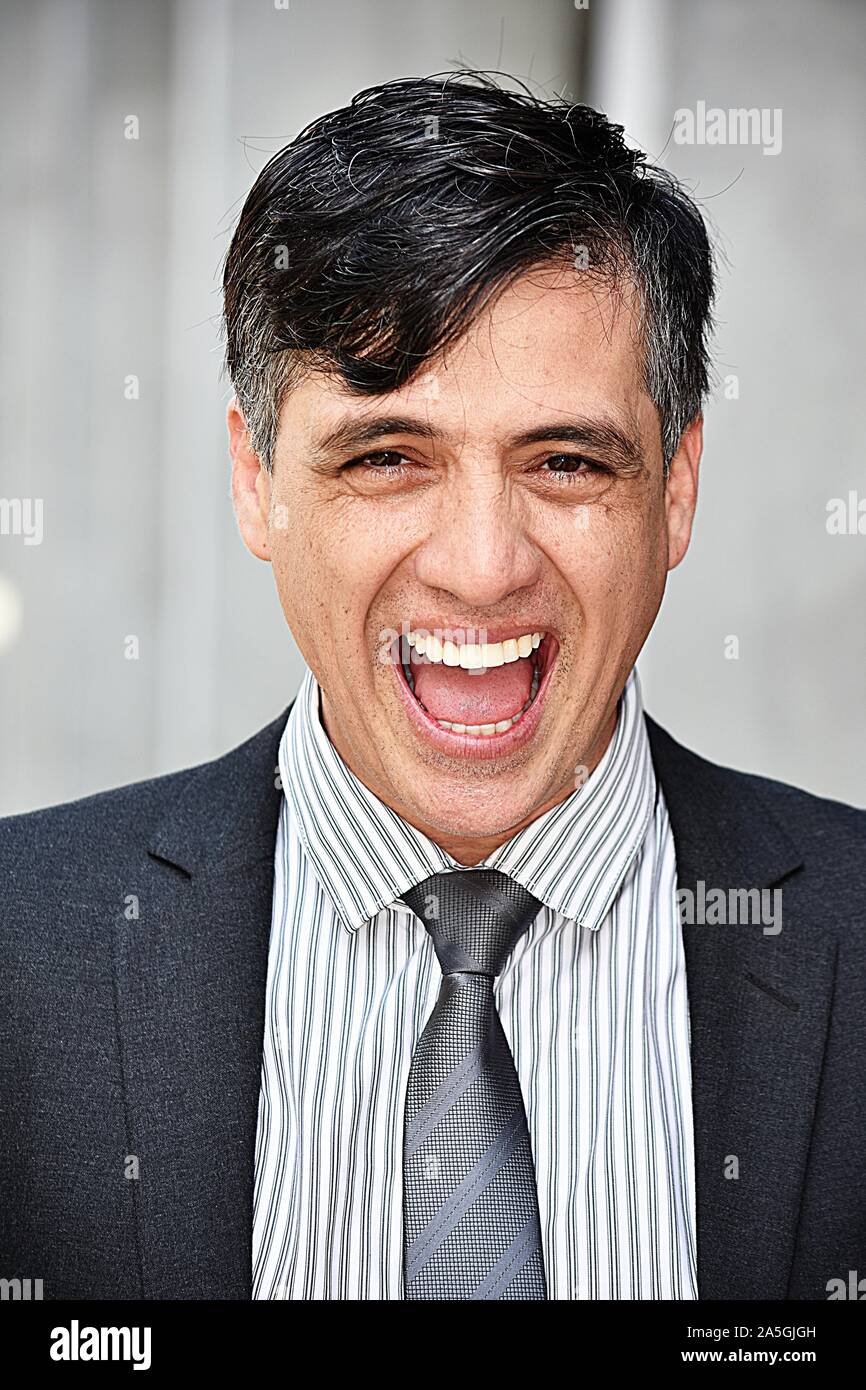 Adult Entrepreneur And Laughter Wearing Business Suit Stock Photo - Alamy