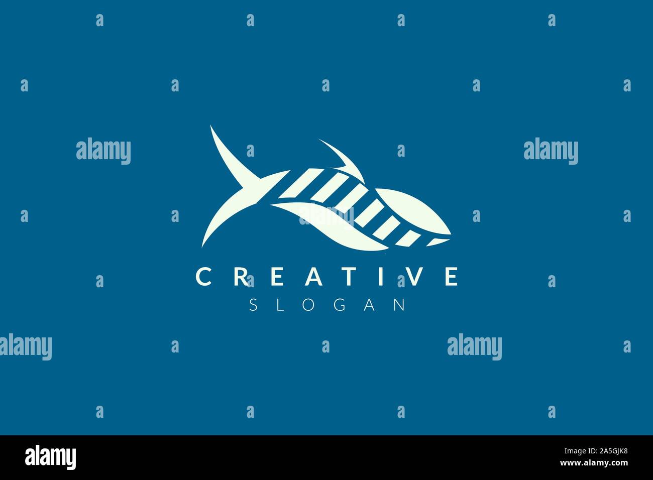 Abstract minimalist fish shape vector design. Simple fish design, flat ...