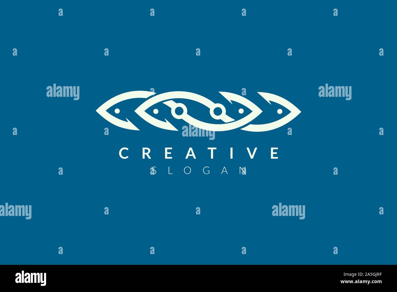 Abstract minimalist fish shape vector design. Simple fish design, flat ...