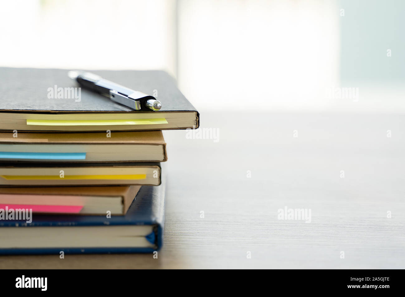 business man Office employee working contract with documents Stacks of ...