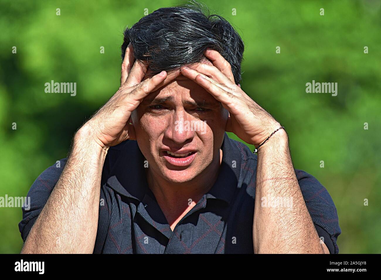 Male Under Stress Stock Photo - Alamy