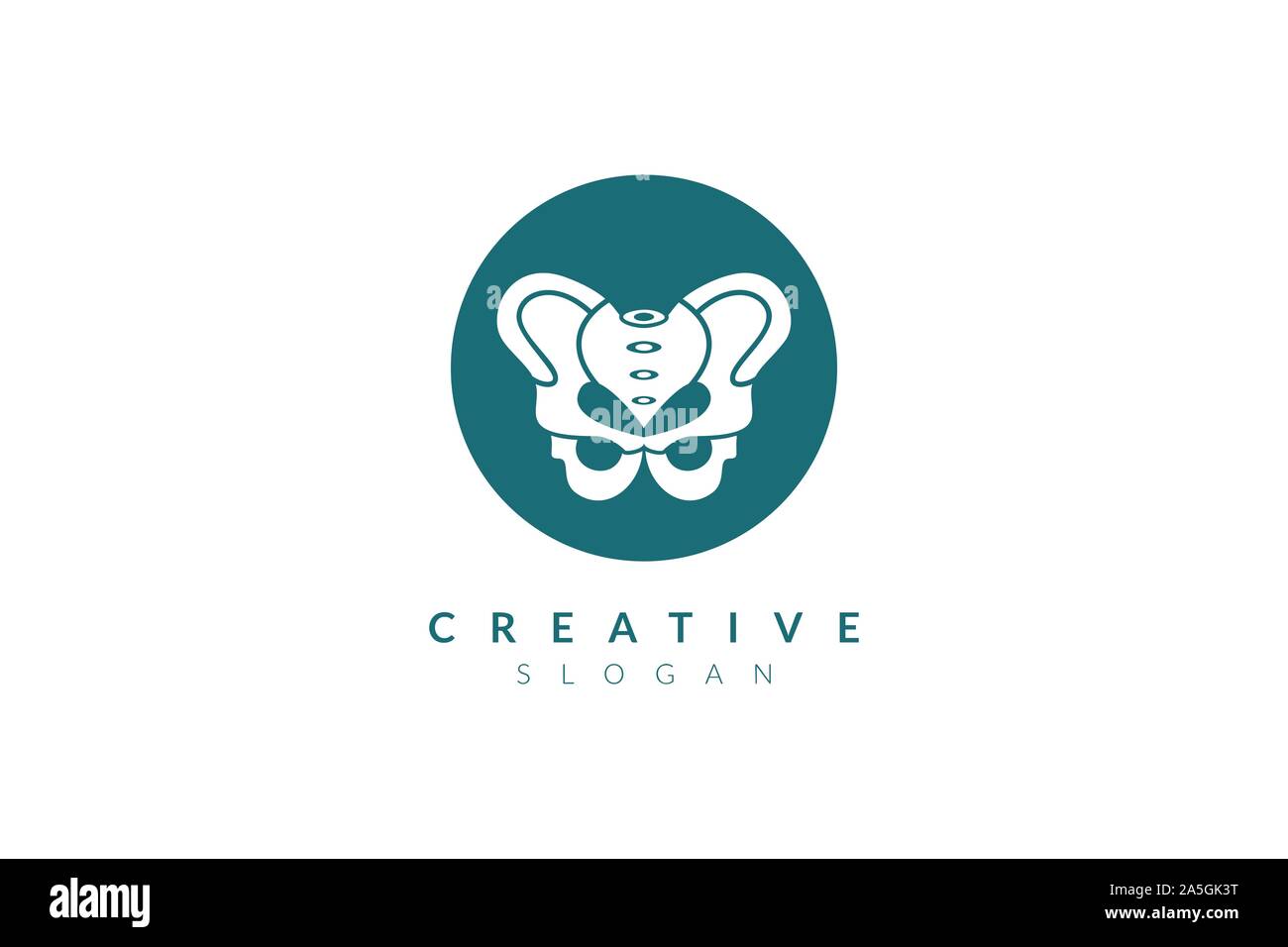 Vector illustration of pelvic bone shape design. Minimalist and simple ...