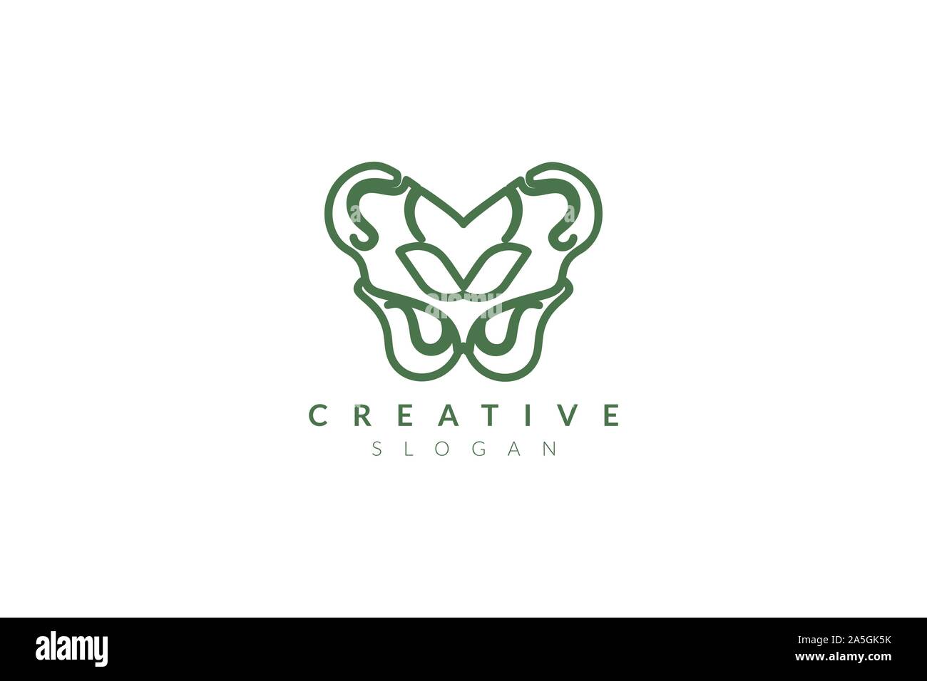 Vector illustration of pelvic bone shape design. Minimalist and simple ...