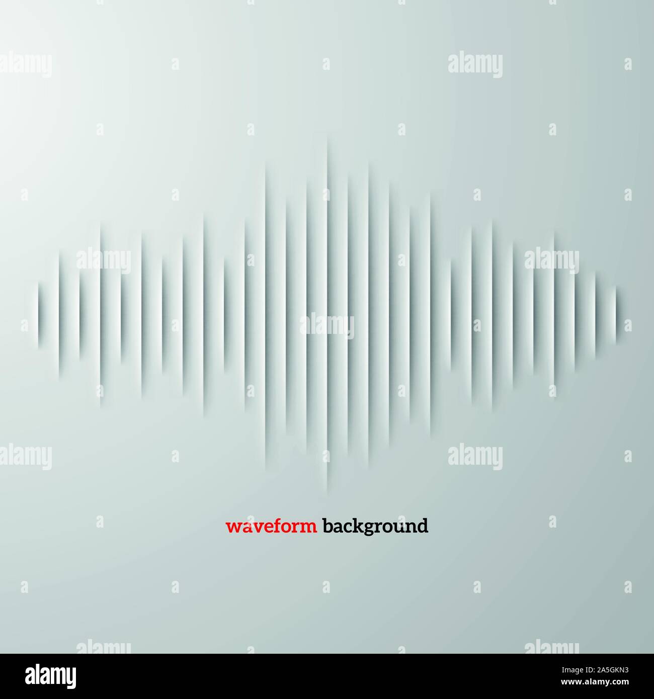 Paper sound waveform with shadow Stock Vector Image & Art - Alamy