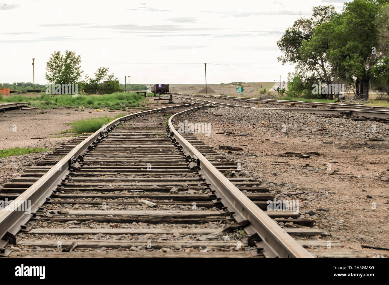 Railway line track siding junction hi-res stock photography and images ...