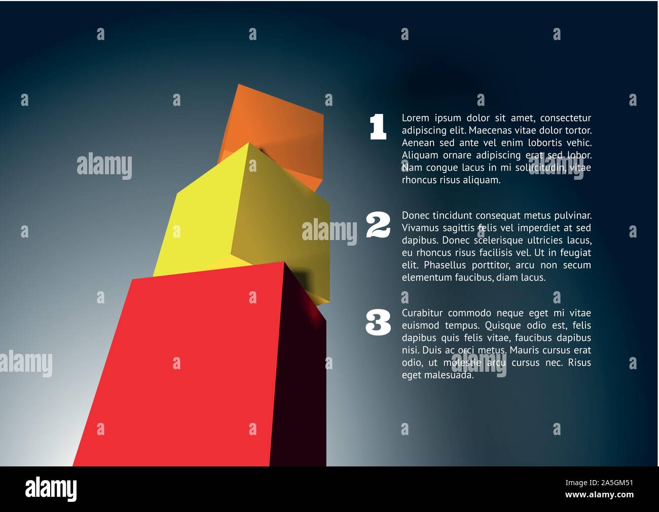 Infographic with 3D cube pyramid Stock Vector Image & Art - Alamy