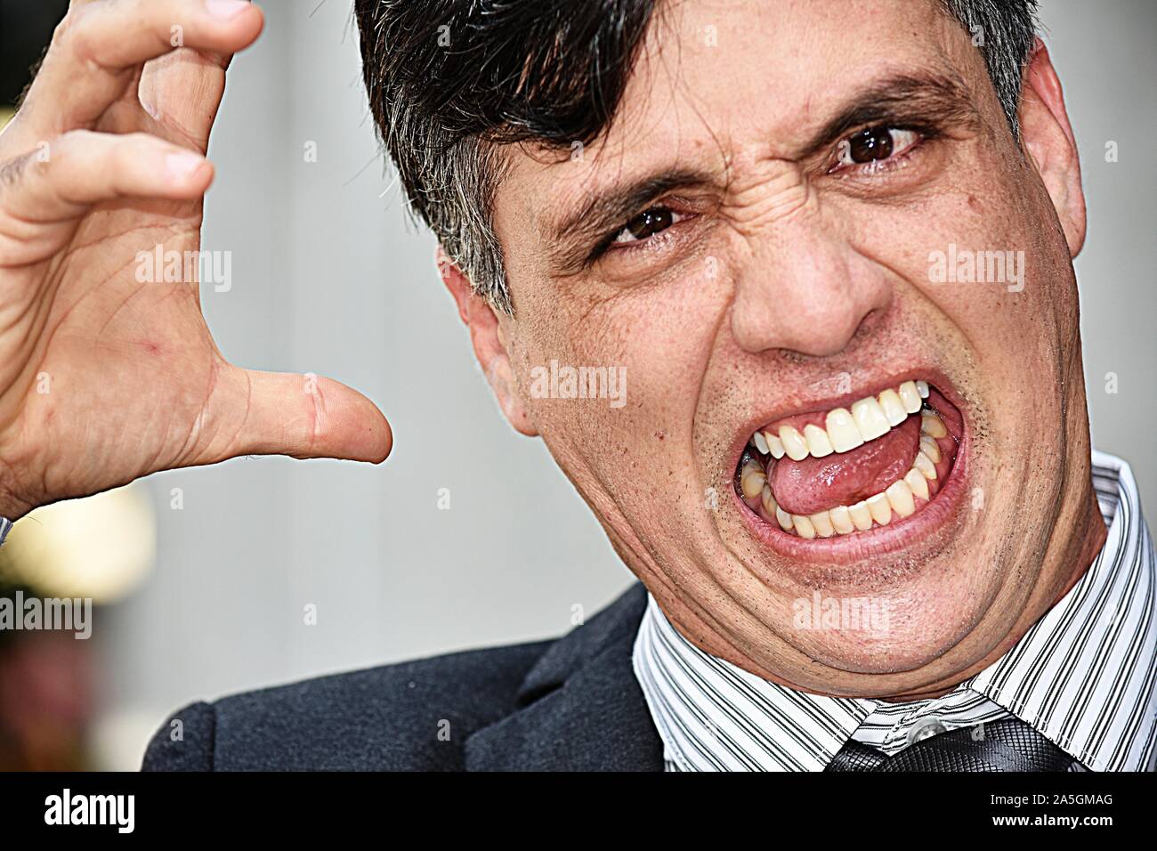 An Angry Adult Businessman Stock Photo - Alamy