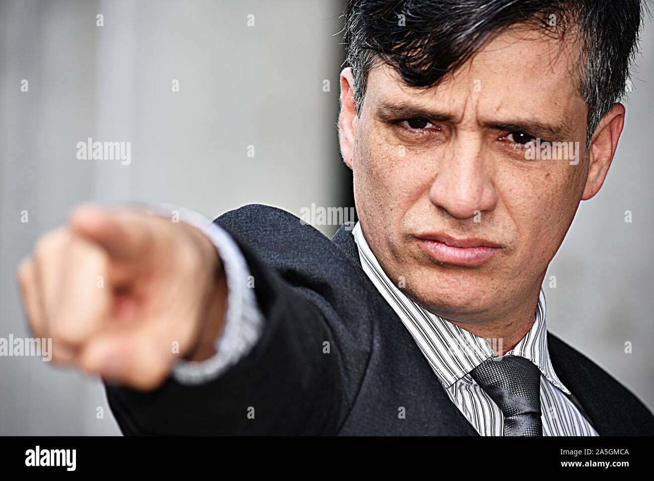Business Man Pointing Stock Photo - Alamy