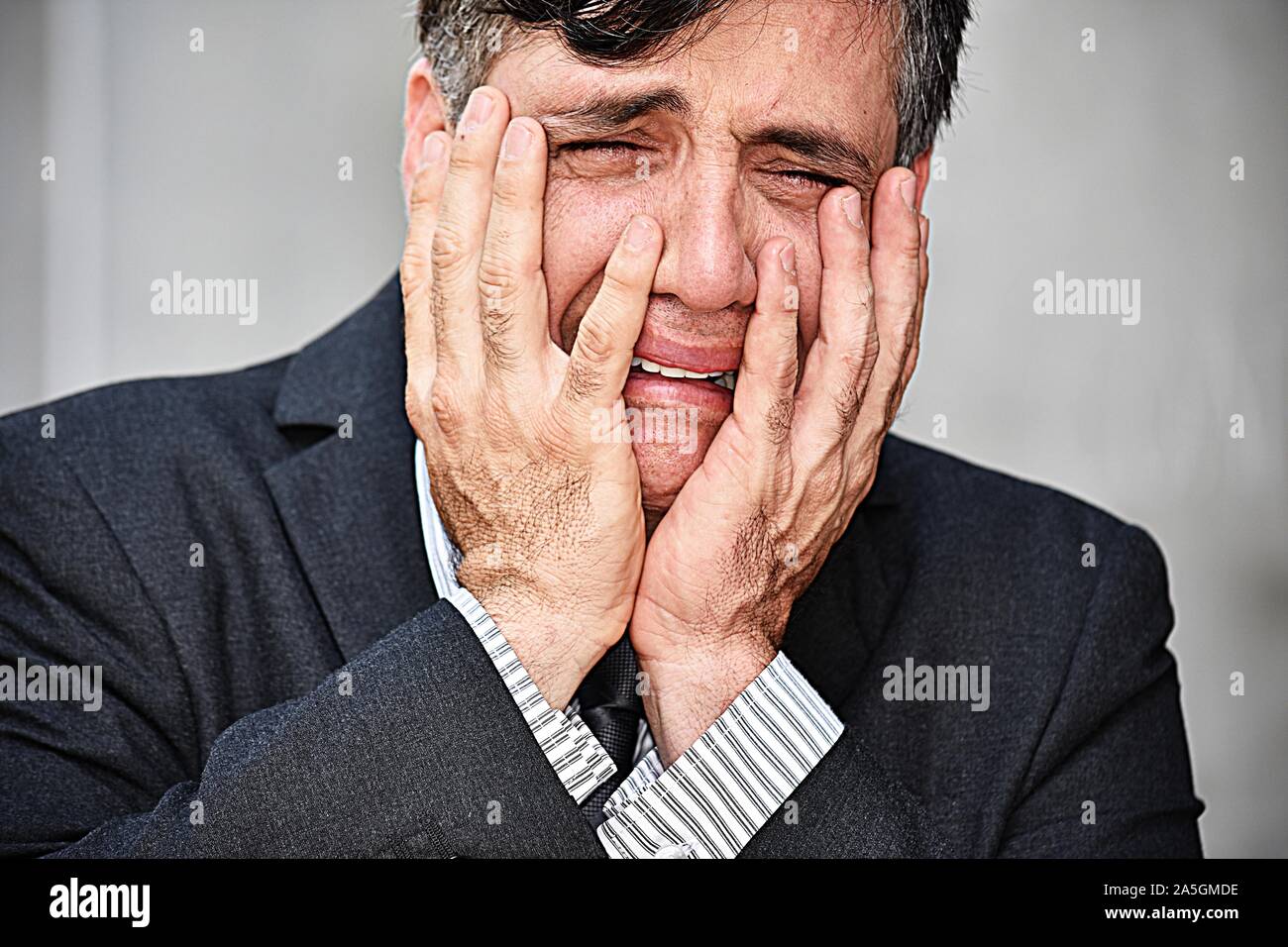 An Adult Business Man Under Stress Stock Photo - Alamy