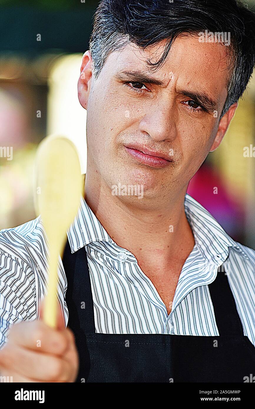 Serious Adult Male Chef Stock Photo - Alamy