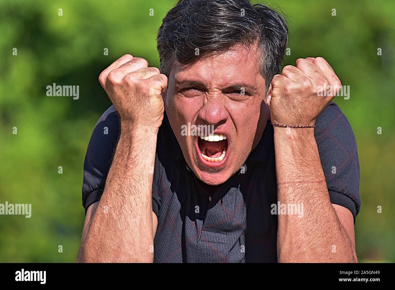 An Angry Minority Person Stock Photo - Alamy