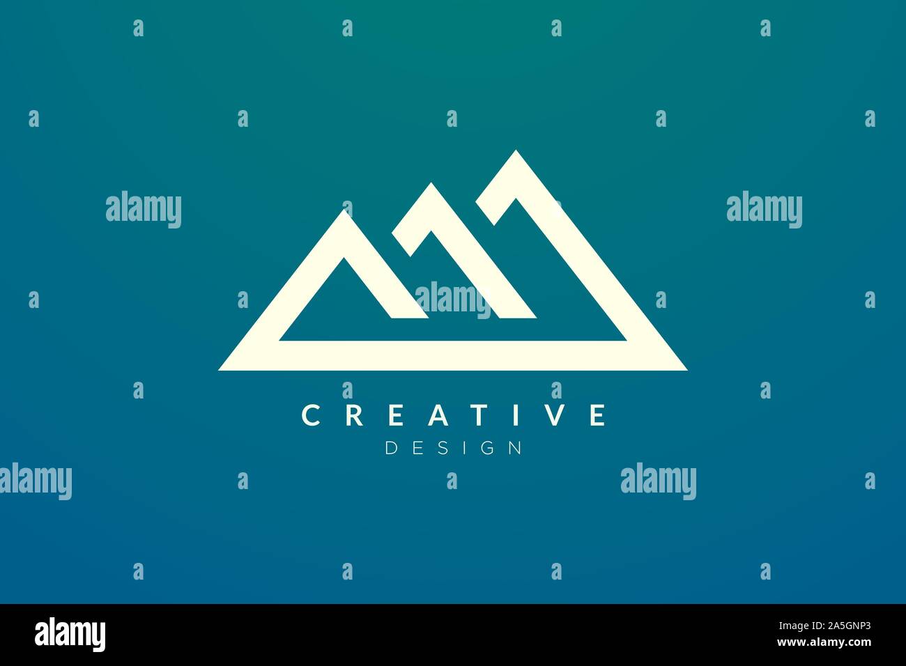 Triangle shaped mountain logo design. Minimalist and modern vector ...