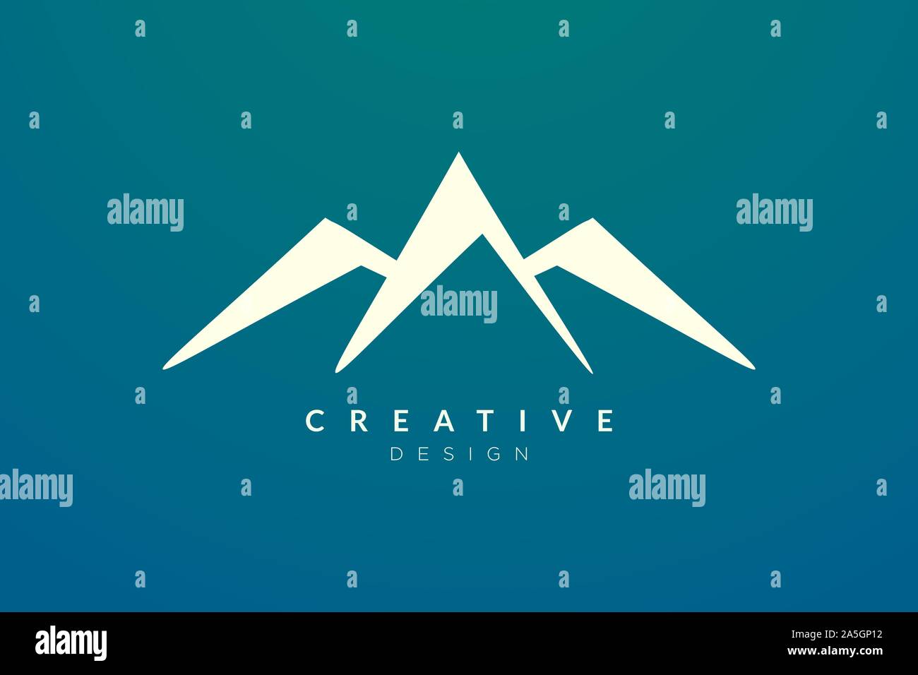 Triangle shaped mountain logo design. Minimalist and modern vector ...