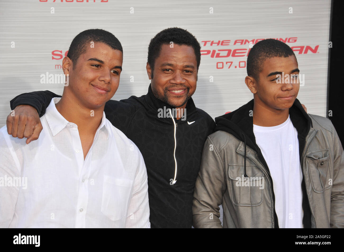 LOS ANGELES, CA. June 28, 2012: Cuba Gooding Jr & sons Mason Gooding ...