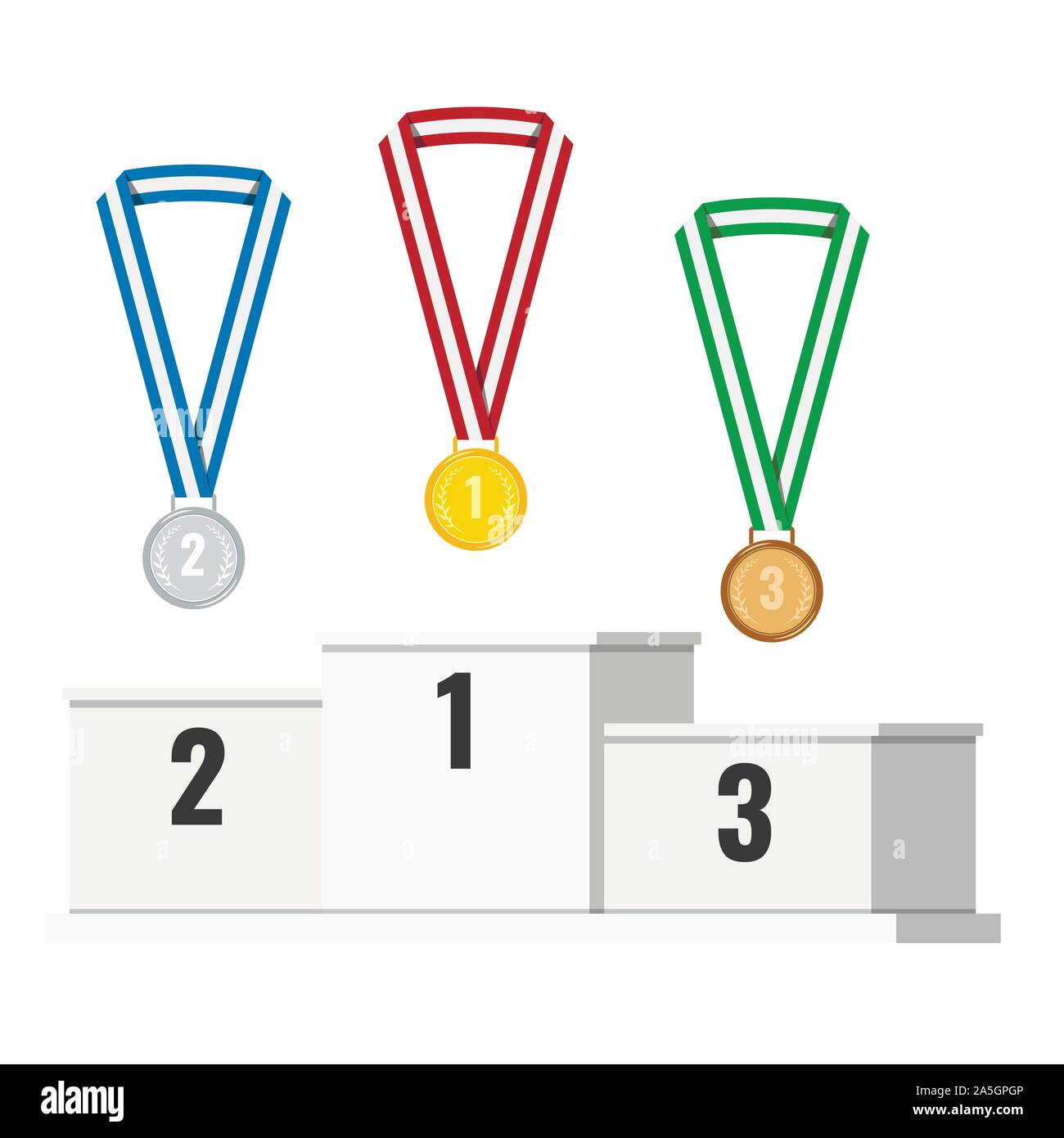 Podium isolated 1st 2nd 3rd hi-res stock photography and images - Alamy