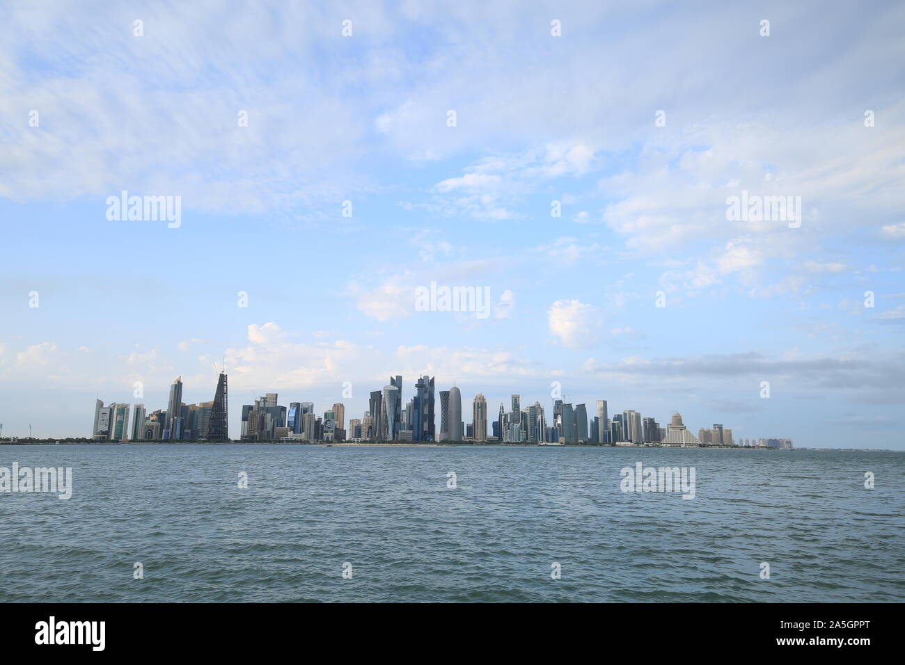 Evening skyline of doha hi-res stock photography and images - Alamy