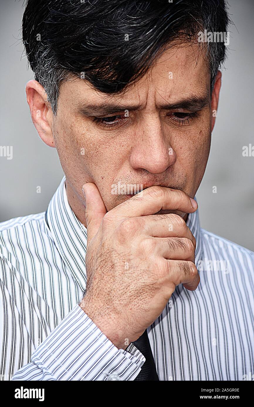 Sad Business Man Thinking Stock Photo - Alamy Sad Business Man Thinking Stock Photo - Alamy