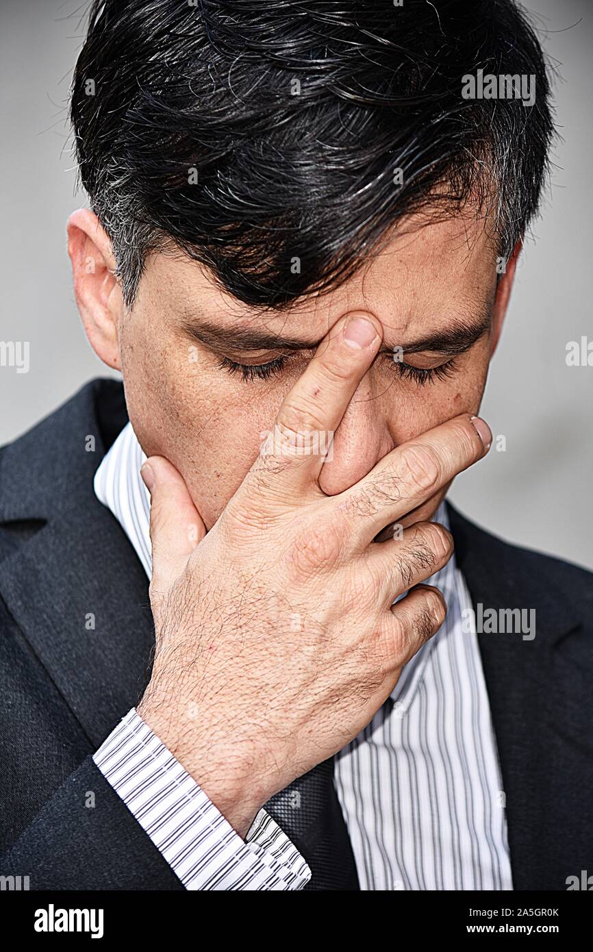 An Unhappy Business Man Entrepreneur Stock Photo - Alamy