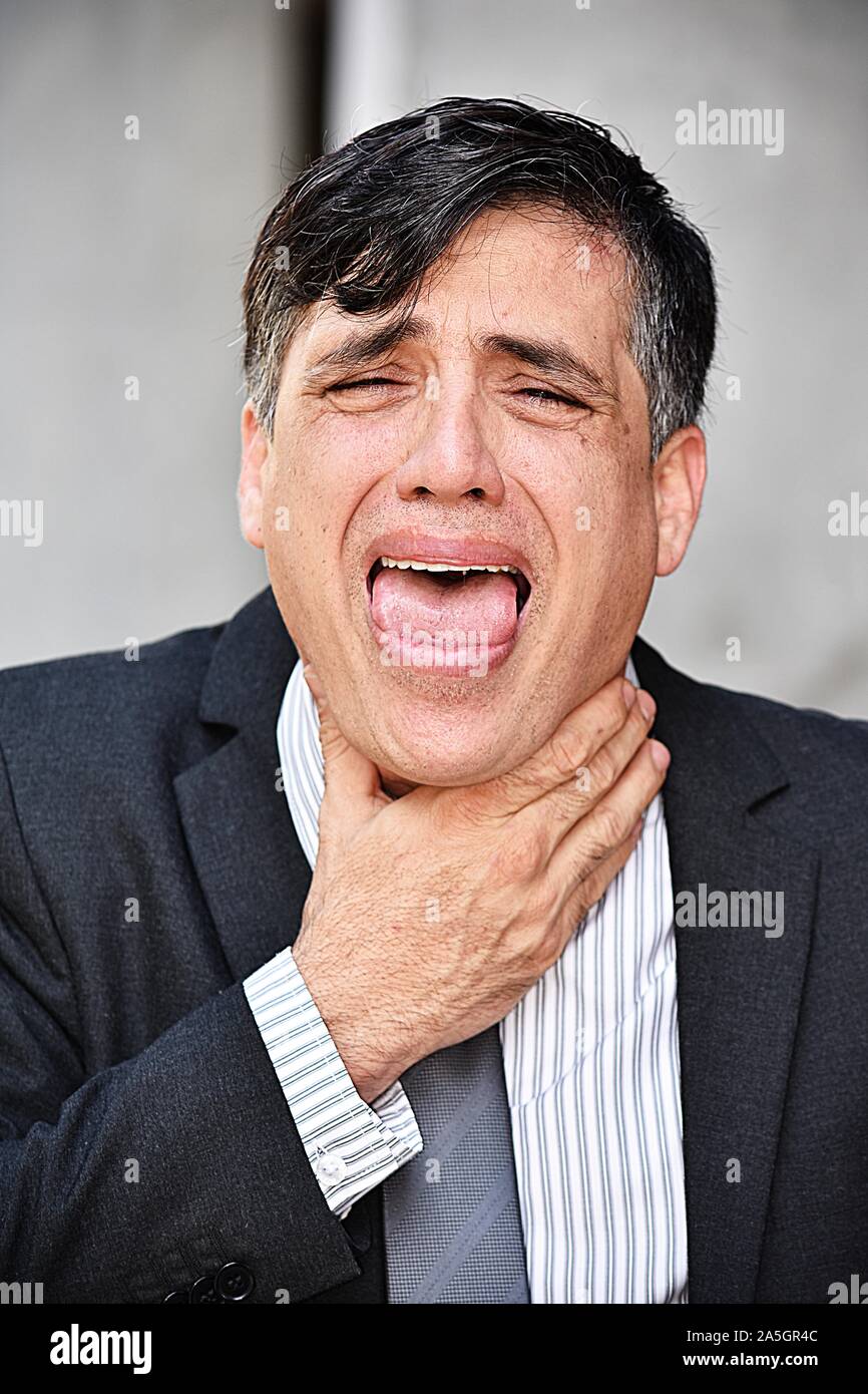 Smart Business Man Choking Stock Photo - Alamy
