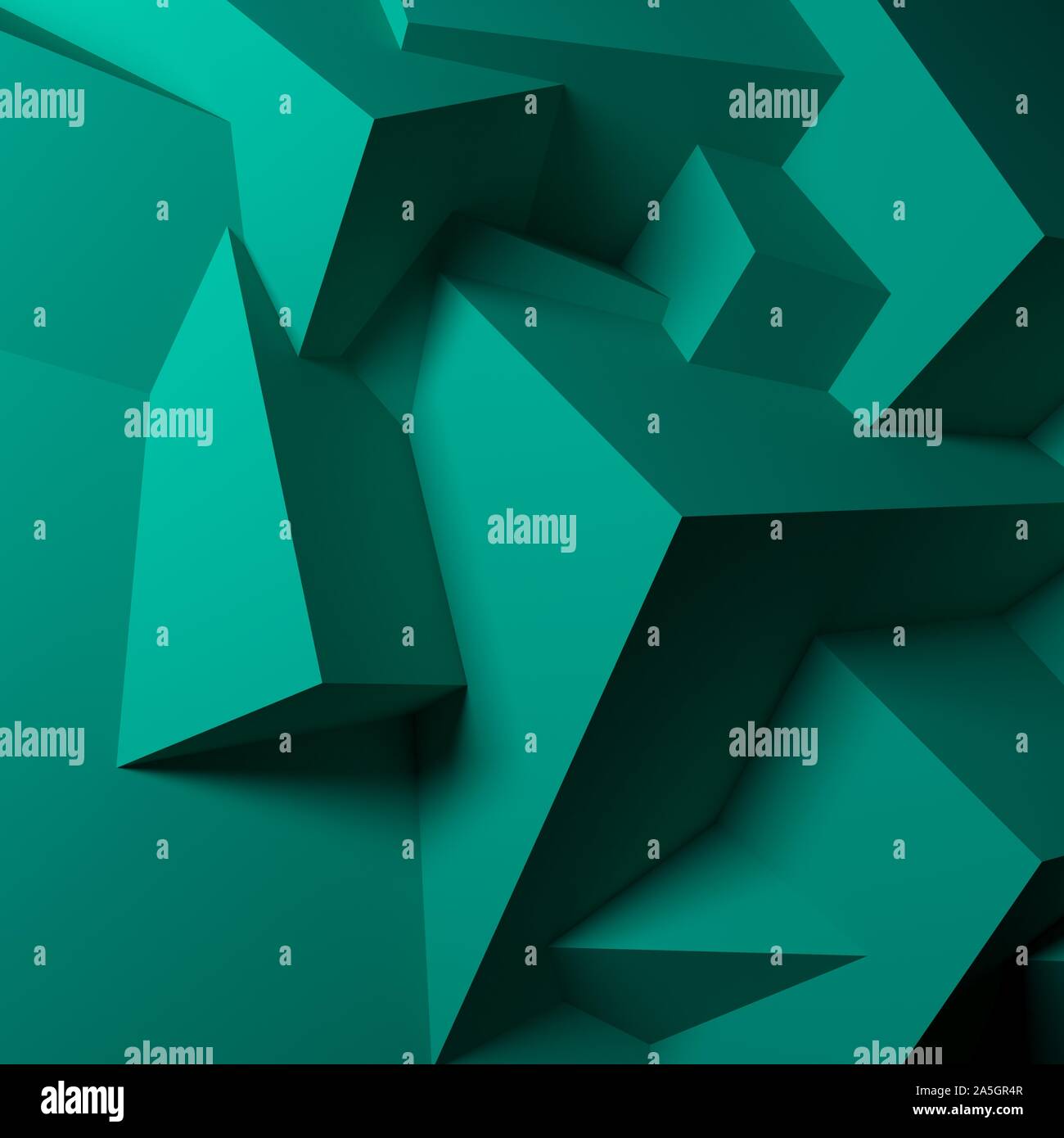 Abstract background with overlapping green cubes Stock Photo - Alamy