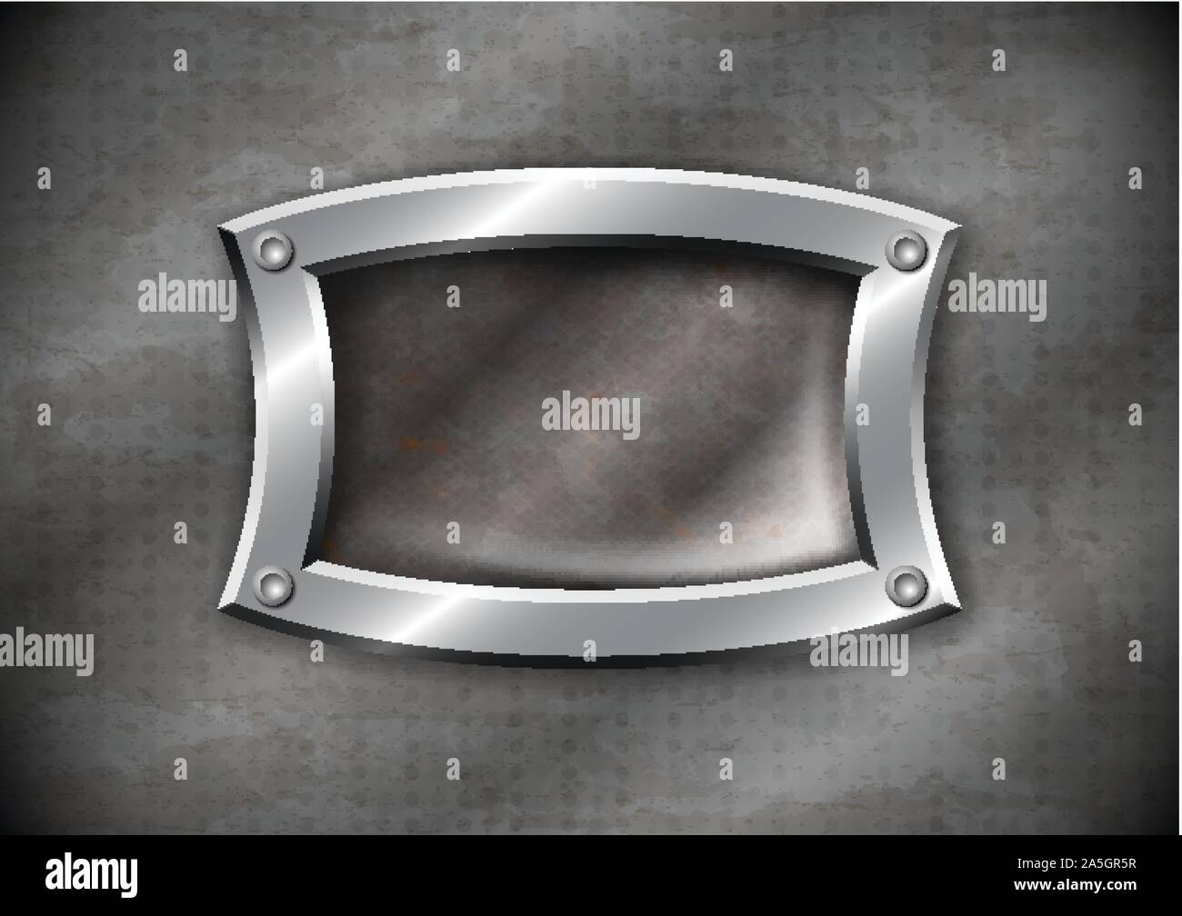 Old rusty metal frame Stock Vector Image & Art - Alamy