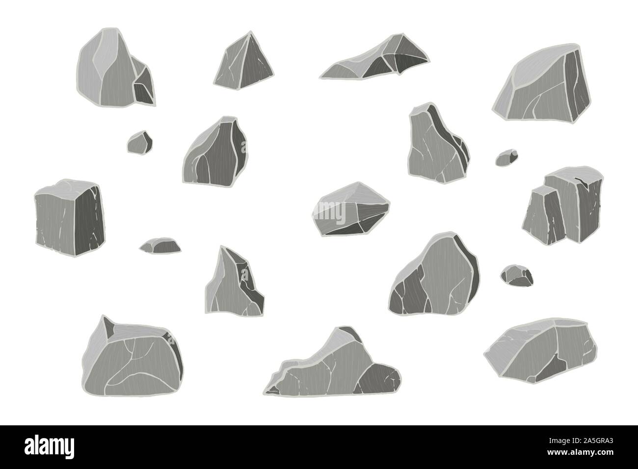 Gray granite blocks Stock Vector Images - Alamy