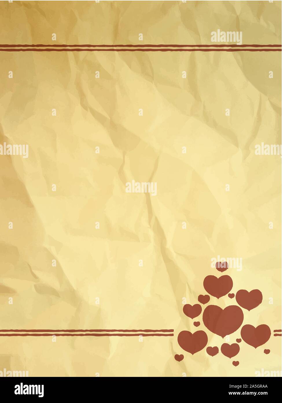 Love letter crumpled Stock Vector Images - Alamy
