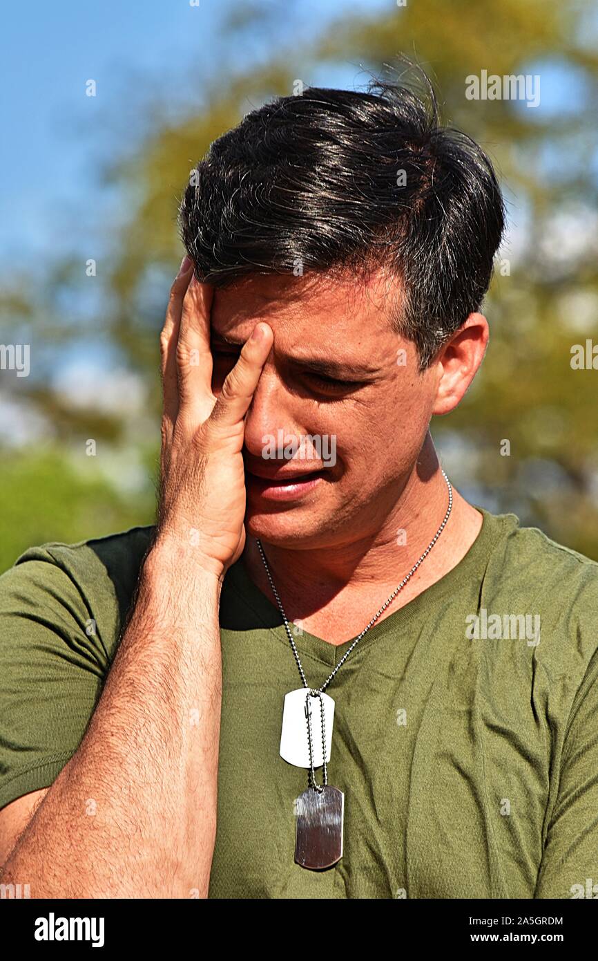 Veteran Soldier And Confusion Stock Photo - Alamy