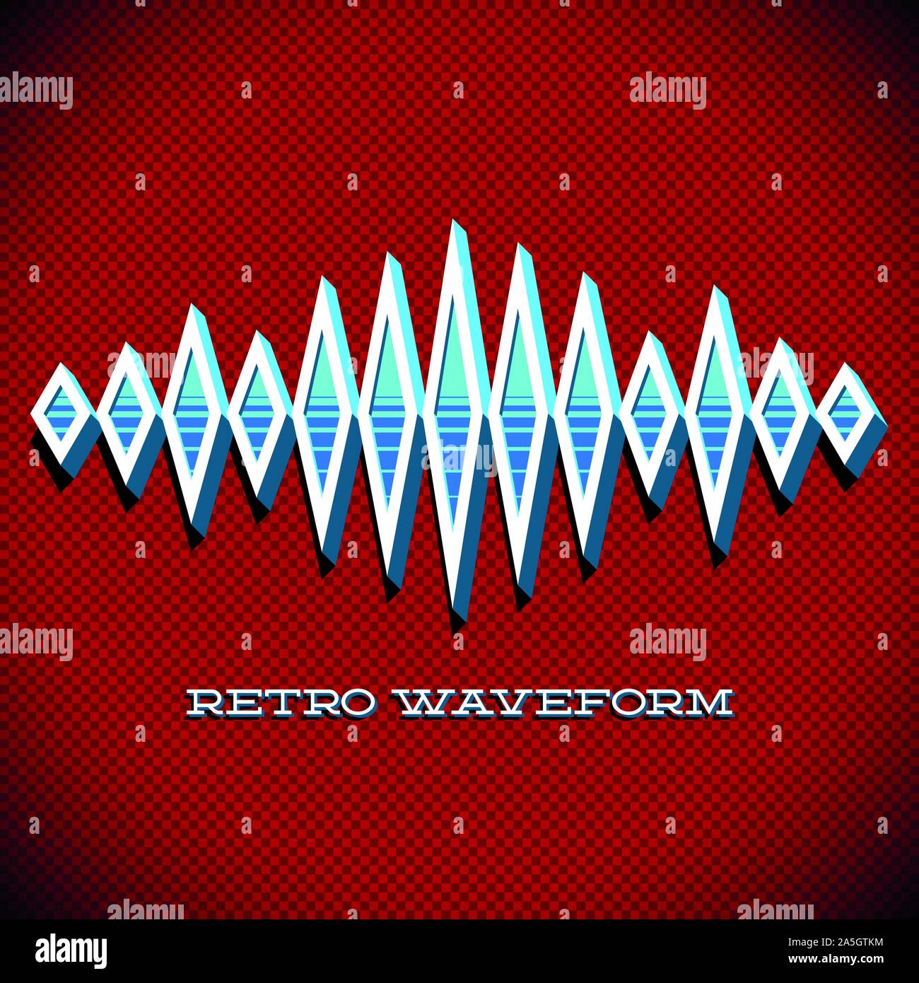Retro card with sound waveform Stock Vector Image & Art - Alamy
