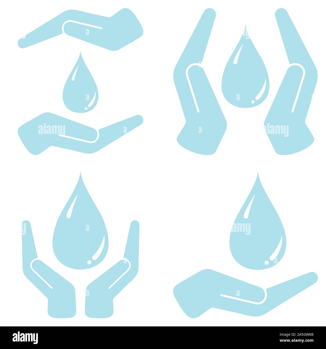 Save water hands Stock Vector Images - Alamy