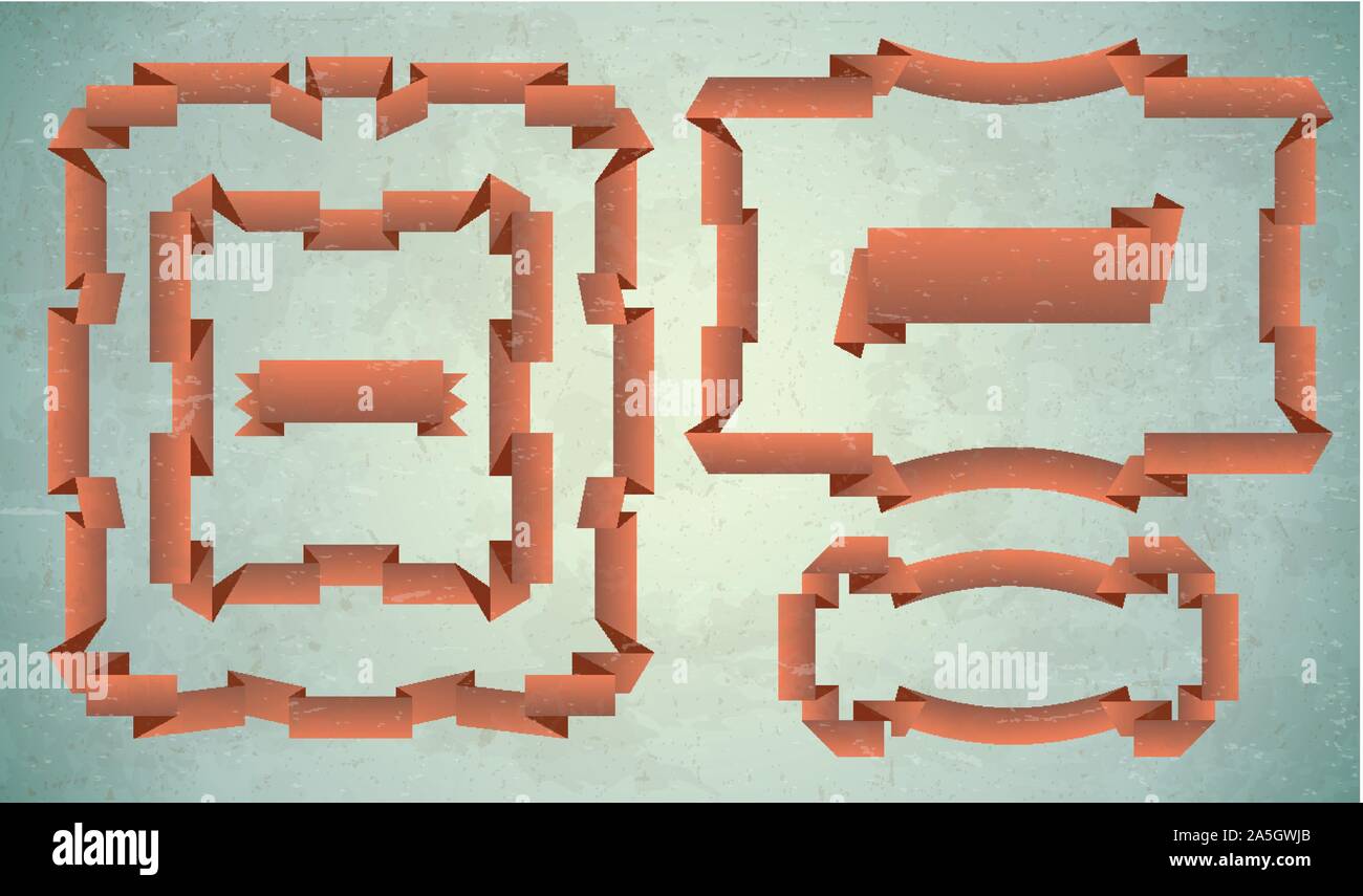 Set of vintage ribbon frames Stock Vector Image & Art - Alamy